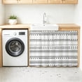 Boho Black White Modern Stripes Cabinet Curtains 28"W x 35"L,Dustproof ...