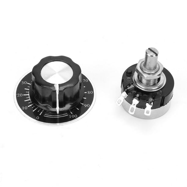 Akozon Potentiometer, Potentiometer Knob Scale Set,RV24YN20S ...