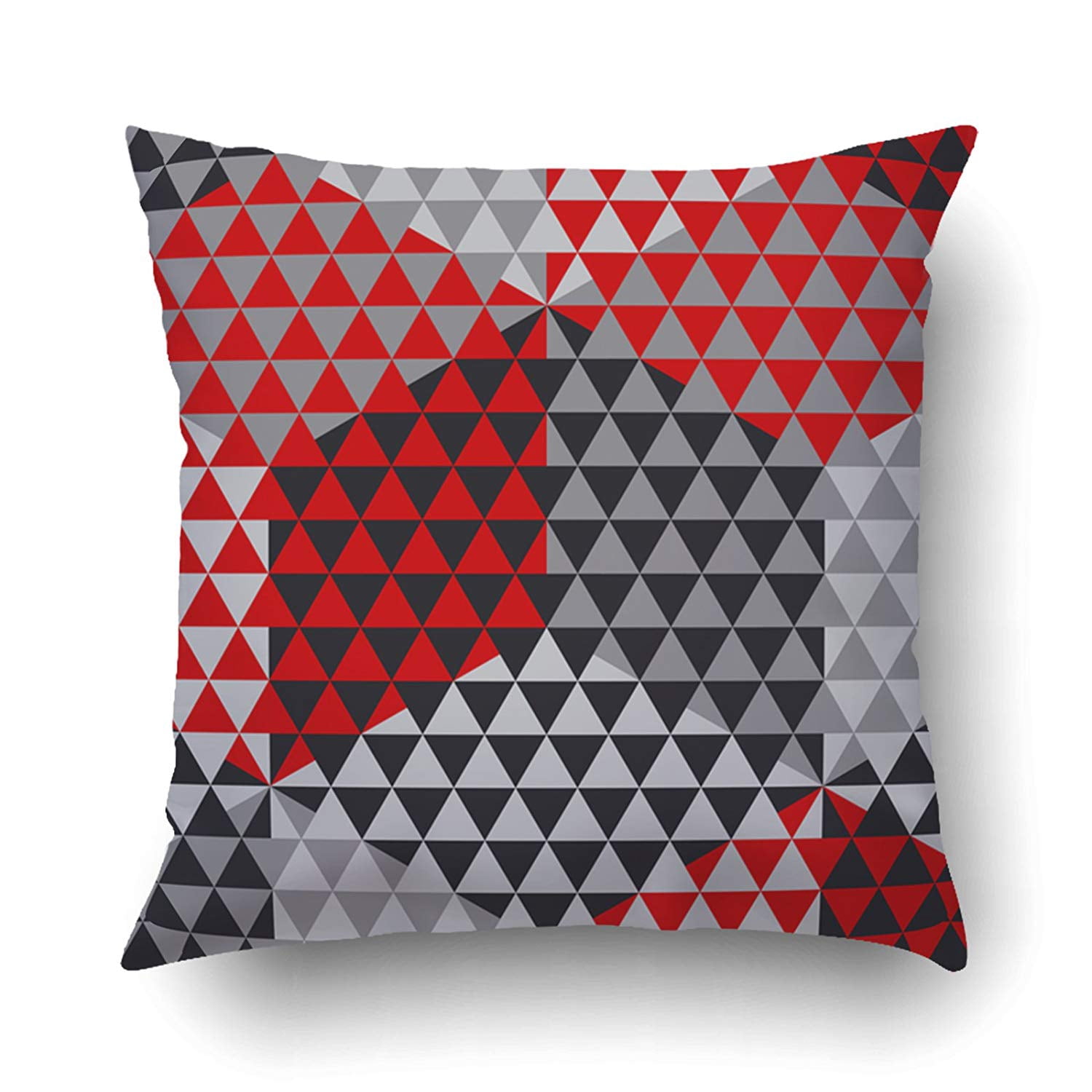 ARTJIA Red And Gray Geometry Hexagon Fabric Sample Geometric Pattern ...