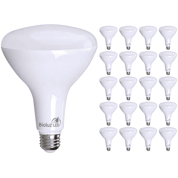20 Pack Bioluz LED BR40 LED Bulbs 90 CRI 120W Replacement Dimmable ...
