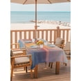 Colorful Sunset Rectangle Outdoor Tablecloth with Umbrella Hole Ocean ...