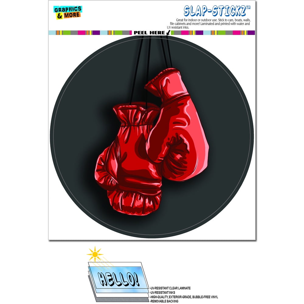Boxing Gloves - Boxer Circle SLAP-STICKZ(TM) Premium Sticker - Walmart.com