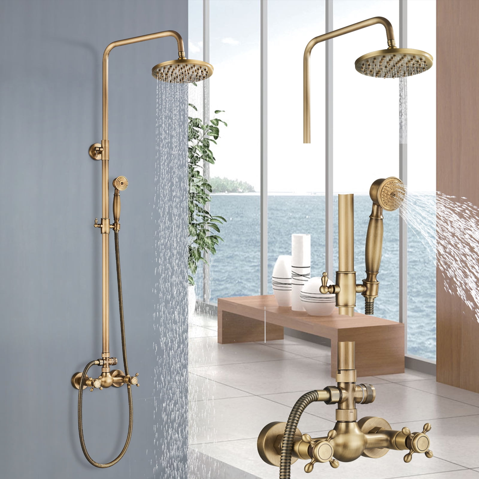 CES Shower Faucet System Outdoor&Indoor Vintage Shower Fixture ...