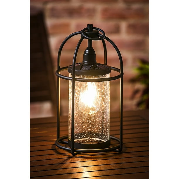 Evergreen 14.3" Edison Solar Lantern - Walmart.com