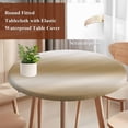 Brown Ombre Round Tablecloth 45-54 Inch Round Fitted Table Cloth with ...