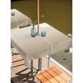 Beige Brown Square Outdoor Tablecloth with Umbrella Hole Gradient Solid ...