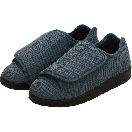 Silverts Men Extra Extra Wide Slippers, 7, Steel - Walmart.ca