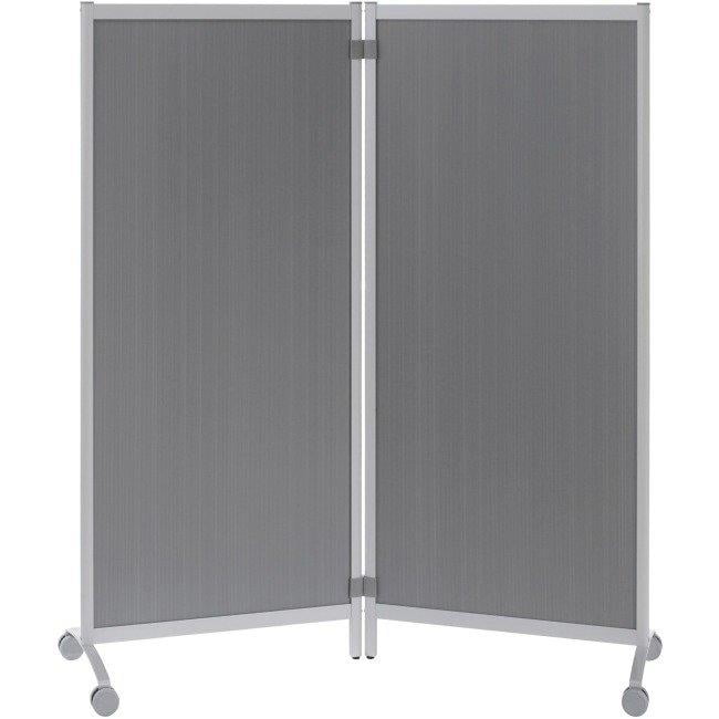 Paperflow USA PPRCR01X235 Mobile Partition, Translucent Smoke | Walmart ...