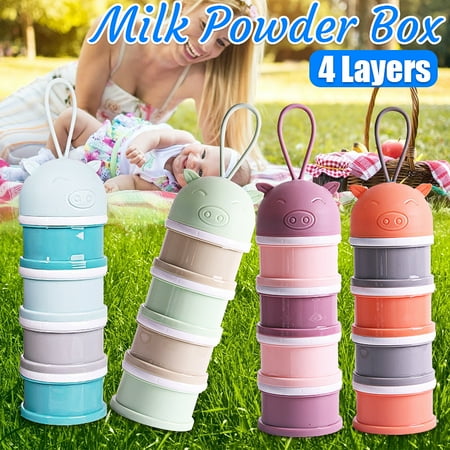 4 Layer Milk Dispenser Powder Container Baby Food Feeding PP Sealing ...