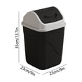 Square Step-On Trash Can With Lid, Odor-Control Office Or Bathroom ...