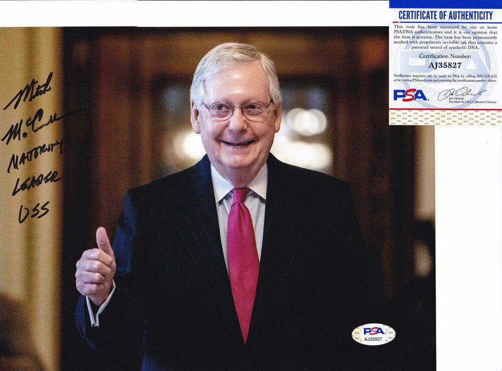 Mitch McConnell Senator Leader Signed Autograph 8x10 Photo PSA/DNA COA ...