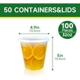 50 Set 32 oz Deli Containers with Lids, Leak-Proof BPA Free Plastic ...
