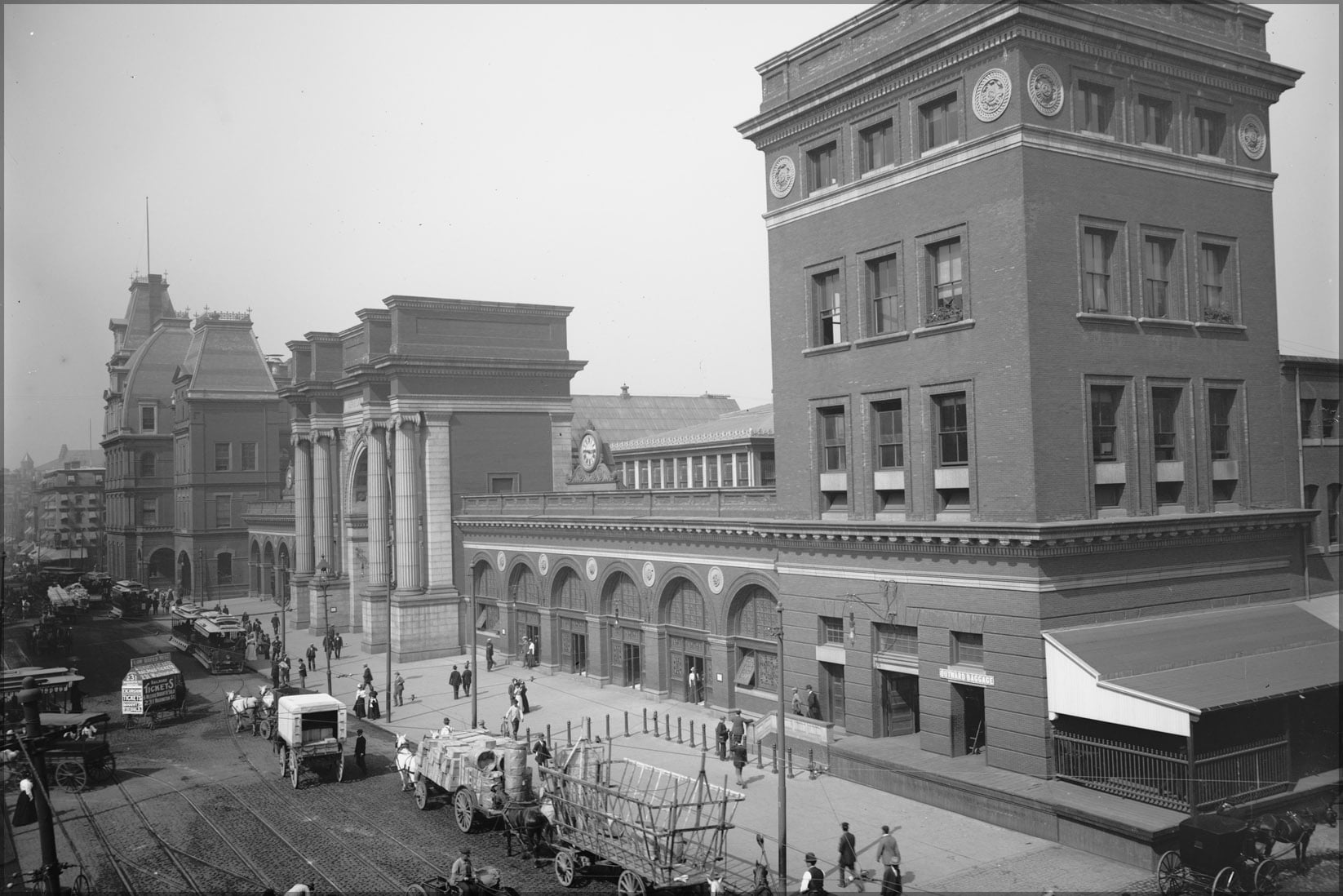 24"x36" Gallery Poster, North Terminal Station, Boston 1890-1899 ...