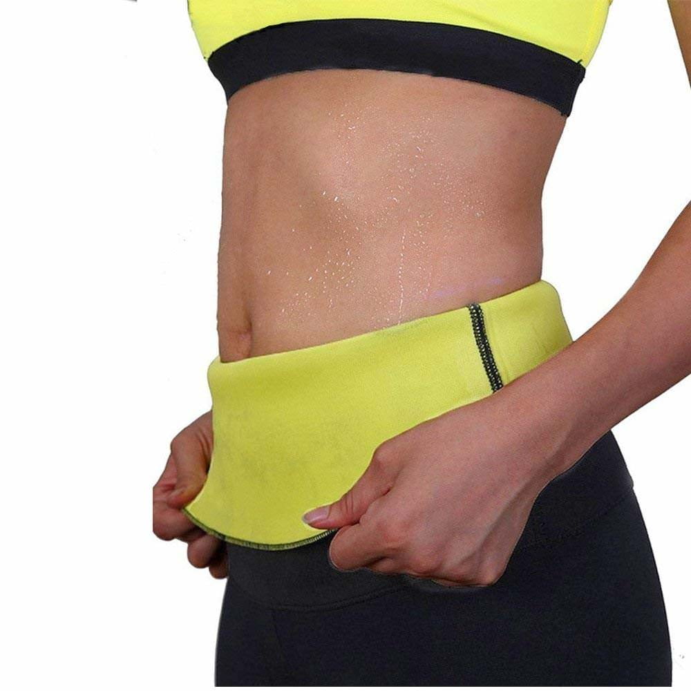 Womens Sauna Waist Slimming Detox Tummy Tuck Wrap Yellow