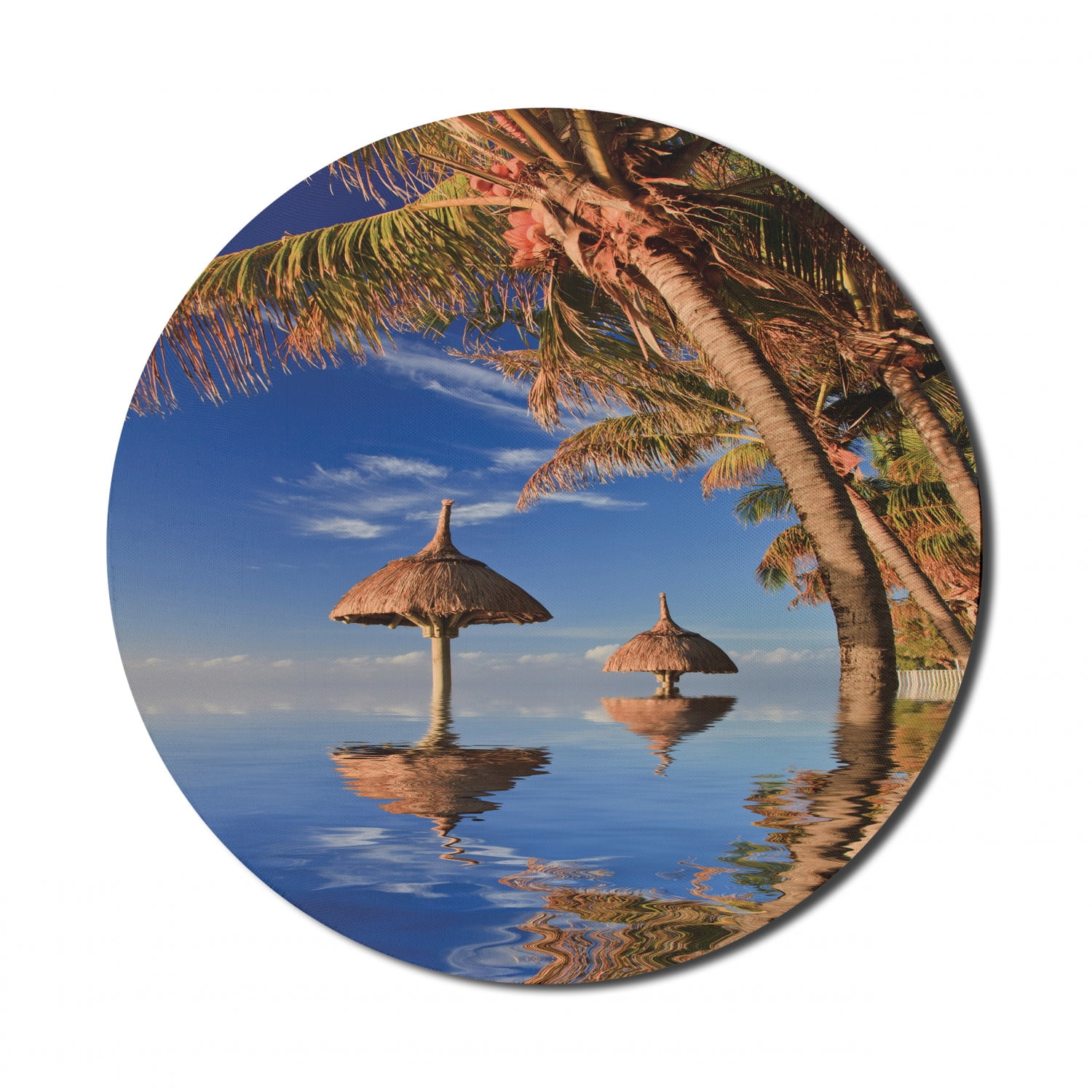 Nature Mouse Pad for Computers, Tropic Palm Trees in Ocean Exotic ...
