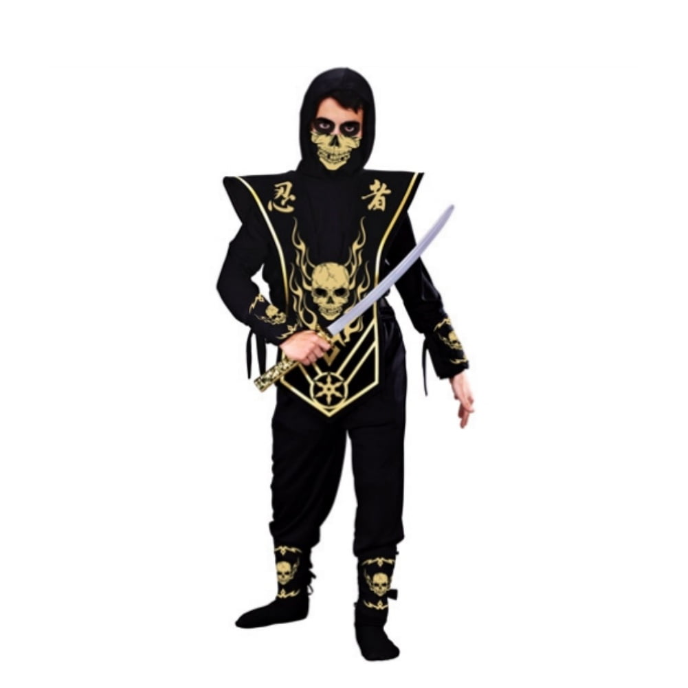 Fun World Boys Gold Skull Lord Ninja Costume With Mask S (6) - Walmart.com