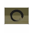 Black Circle Sun Shade Sail 12'X16' Japanese Style Circle Green Strips ...