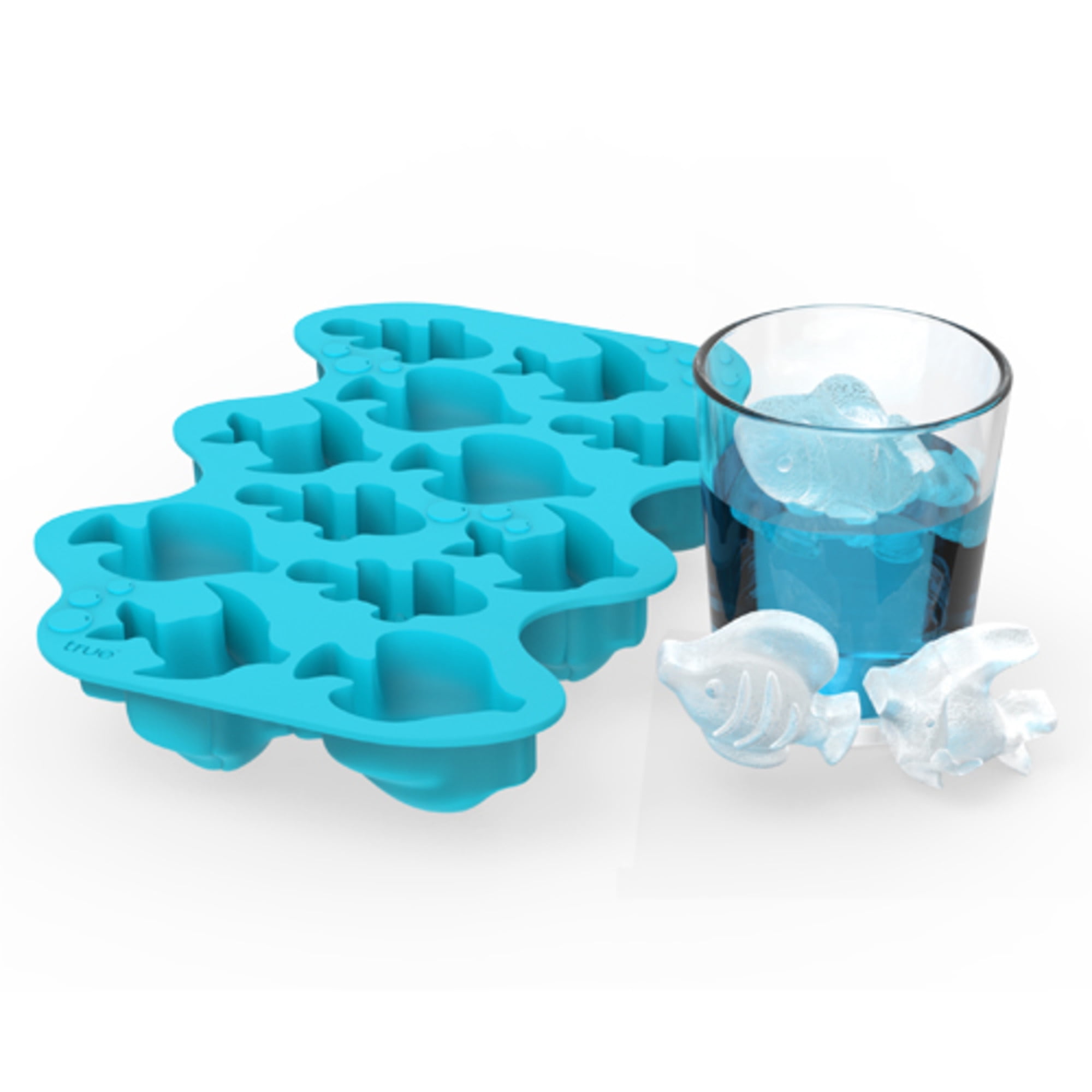 True Zoo Parad-Ice Fish Silicone Ice Cube Tray - Novelty Animal Ice ...