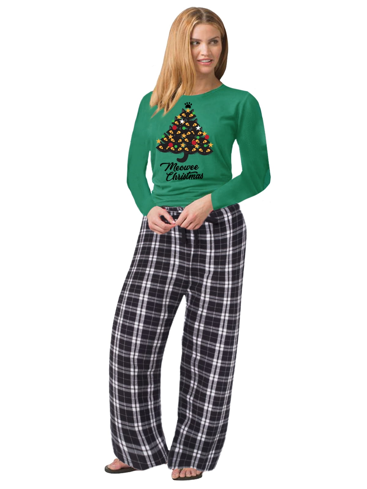 Awkward Styles Family Christmas Pajamas for Women Xmas Tree Meowee Xmas ...