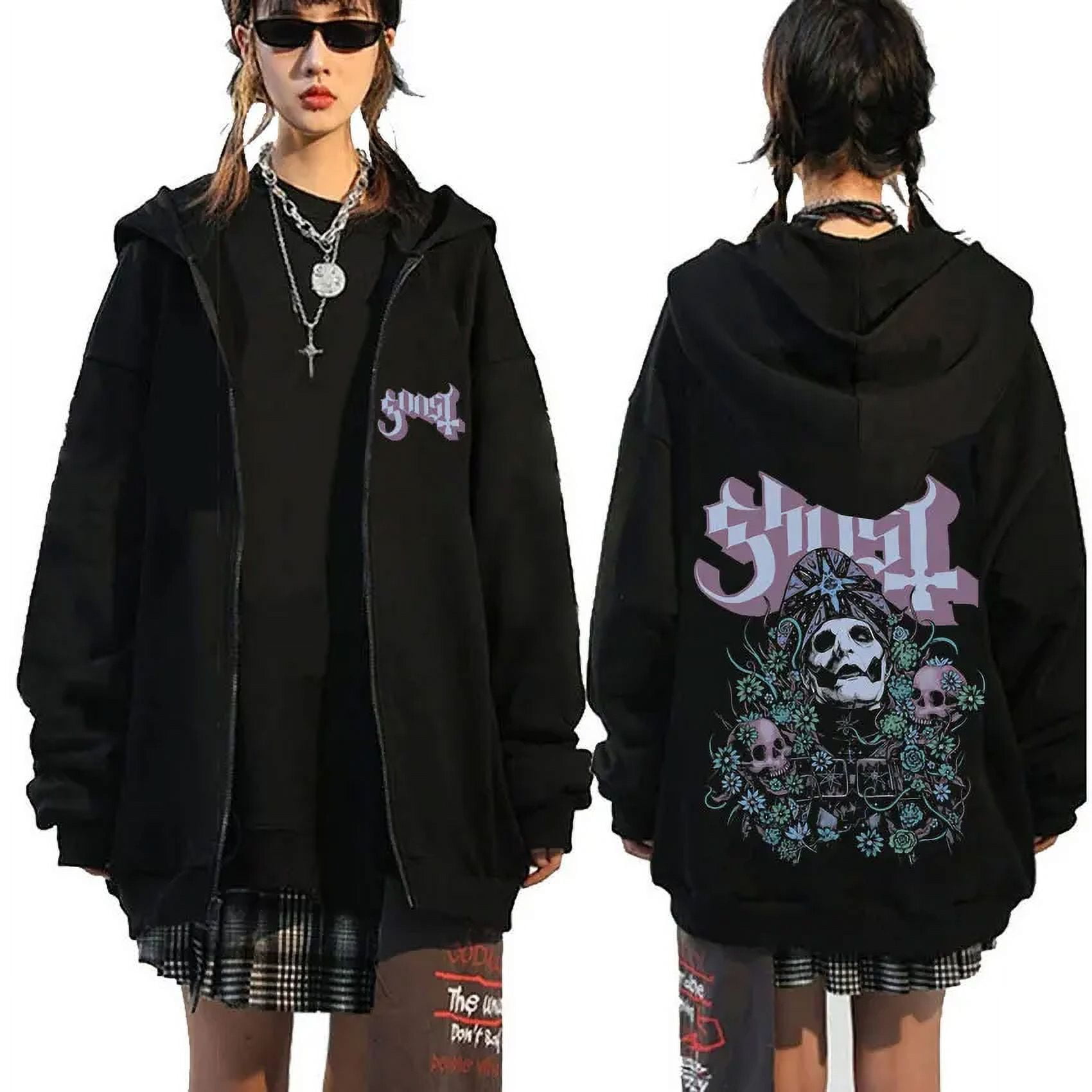Click here for Carenweijie Limited Ghost Band Zipper Hoodie Men V... prices