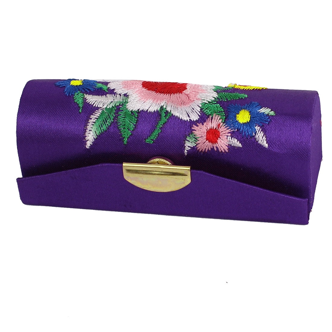 Click here for Unique Bargains Women Floral Embroidered Purple Li... prices