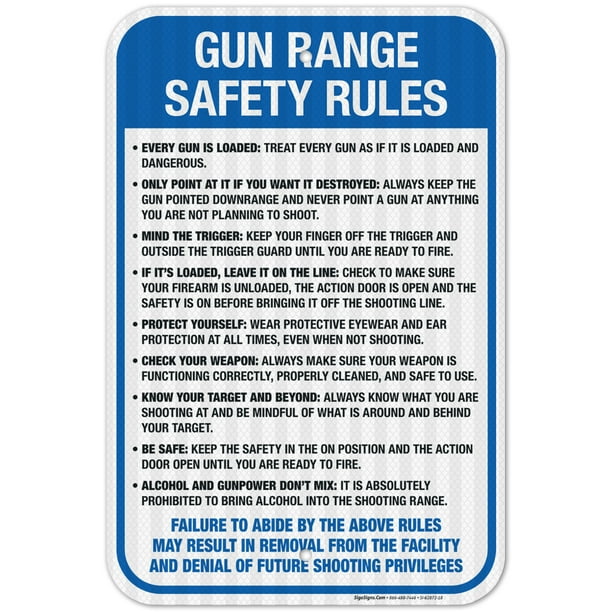 Gun Range Safety Rules Sign, - Walmart.com
