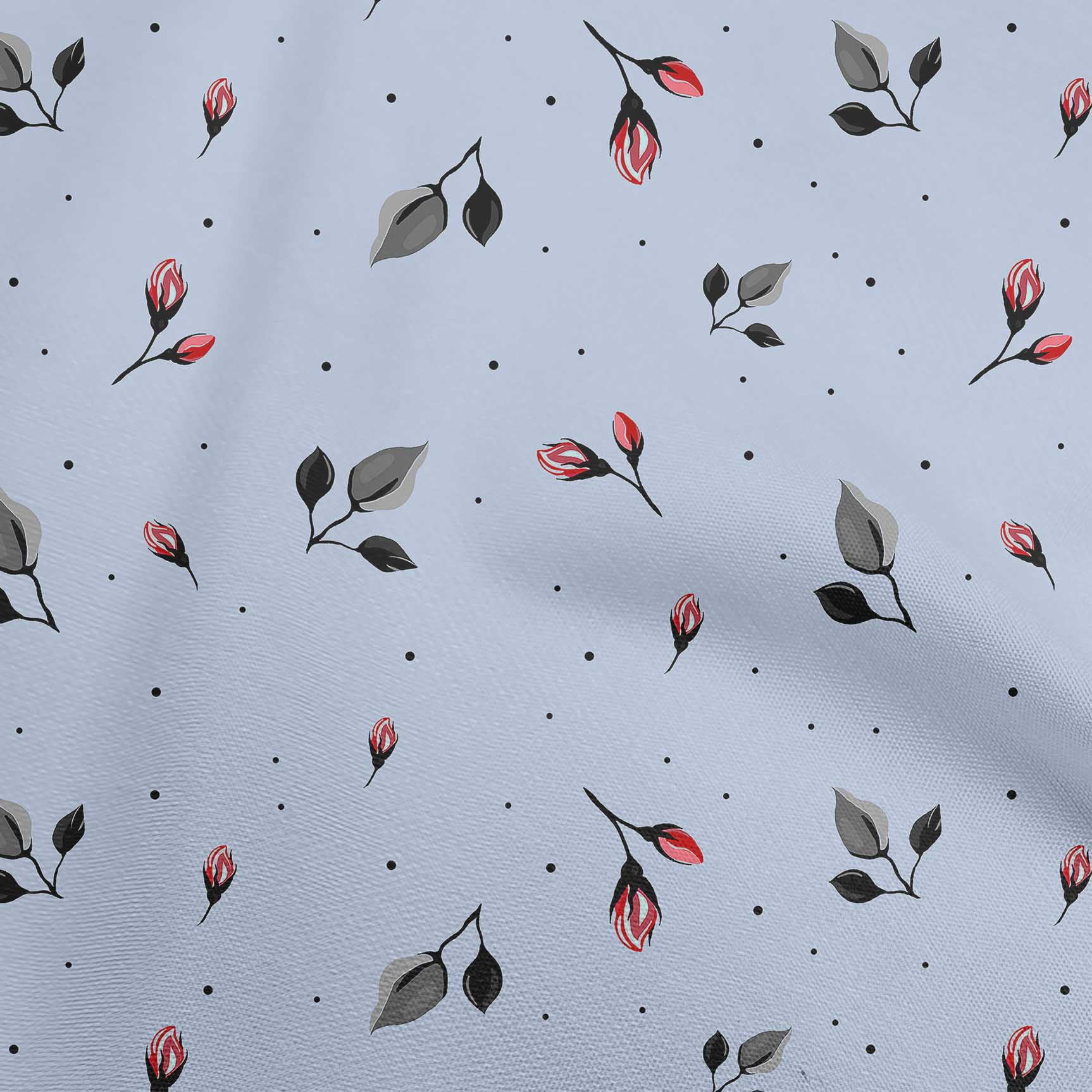 oneOone Silk Tabby Amethyst Fabric Floral Sewing Material Print Fabric ...