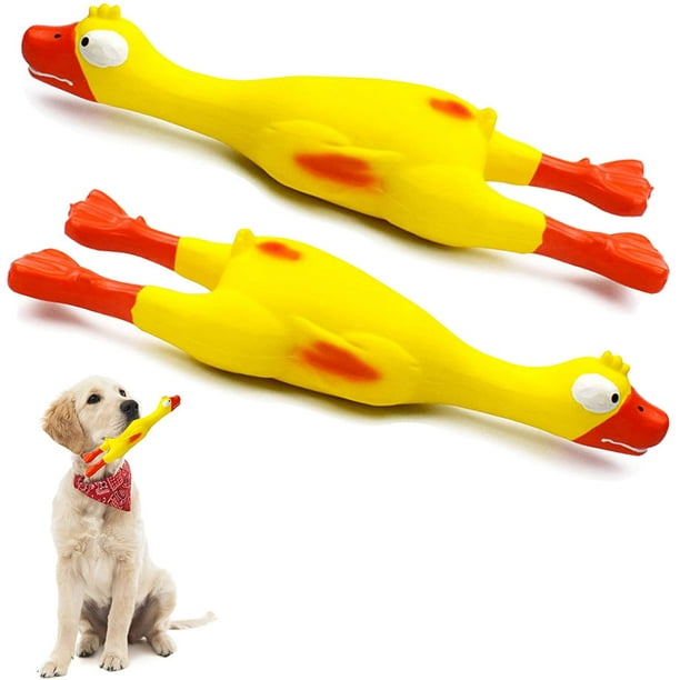 Screaming Rubber Chicken Dog Squeaky Toy, Latex Chew Molar Dog Toy,2 ...