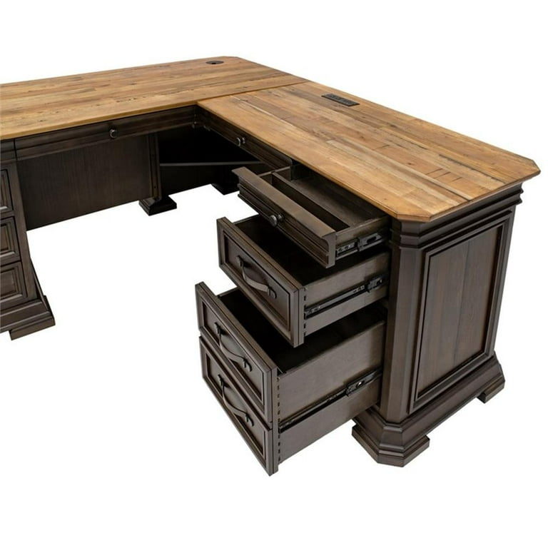 L Shaped Office Desk Solid Wood