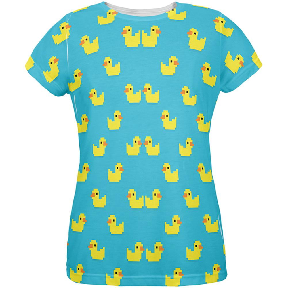8 Bit Rubber Ducks All Over Womens T-Shirt - Medium - Walmart.com
