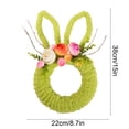 AuroraX Easter Wreath Bunny Wreath,Small Outdoor Lent Decoration Green ...