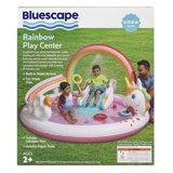 Bluescape Rainbow Unicorn Play Center, Kids Splash Pool with Sprinkler ...
