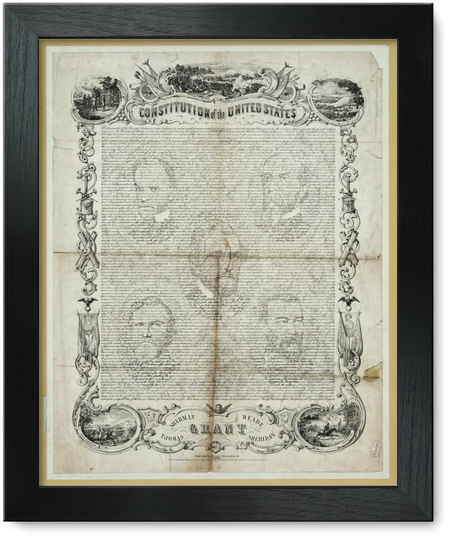 Framed Print: Constitution Of The United States, 1867 - Walmart.com