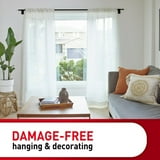 Command Matte Black Curtain Rod Hooks, 2 Hooks, 4 Adhesive Strips ...