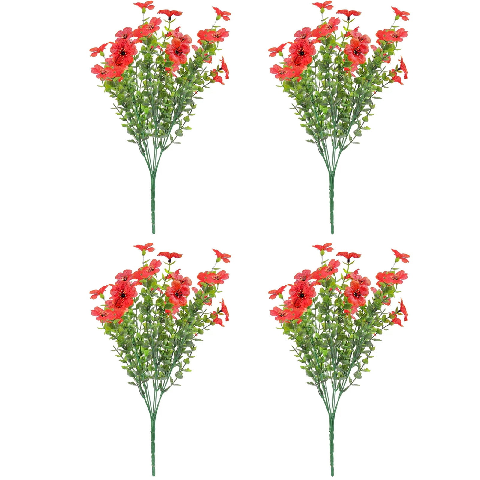 Set of 4 Realistic Artificial Flowers - Fine Workmanship, Elegant ...