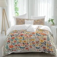 4 Piece Duvet Cover Set Queen, Spring Wildflower Butterfly Soft ...