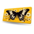 Butterfly With Black And White Wings Surrounded By Daisies Decorative ...