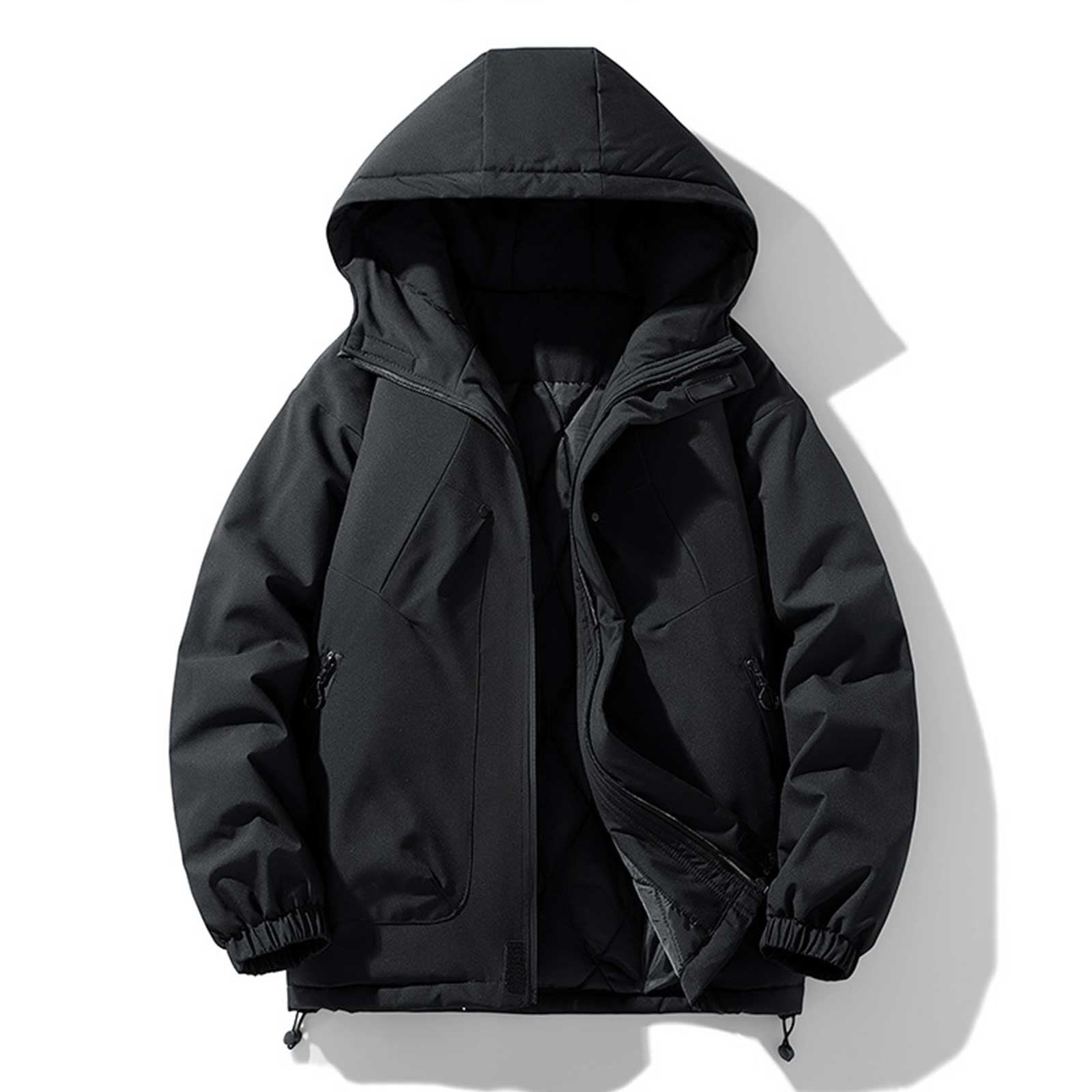 Click here for Unbranded Mens Winter Coat  Hooded Loose Fit Zippe... prices