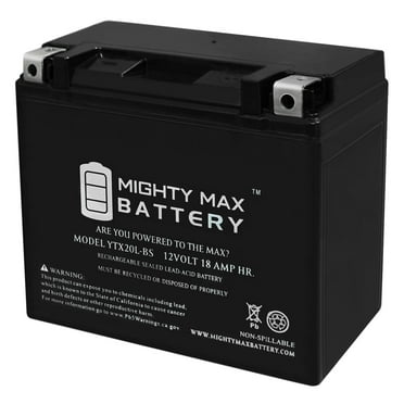 YTX20L-BS Power Sports Battery Replaces 20L-BS ETX20L CYTX20L-BS GTX20L ...