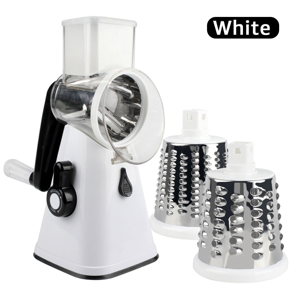 Cheese Grater with 3 Stainless Drum Blades for Vegetable, Fruit, Nuts ...