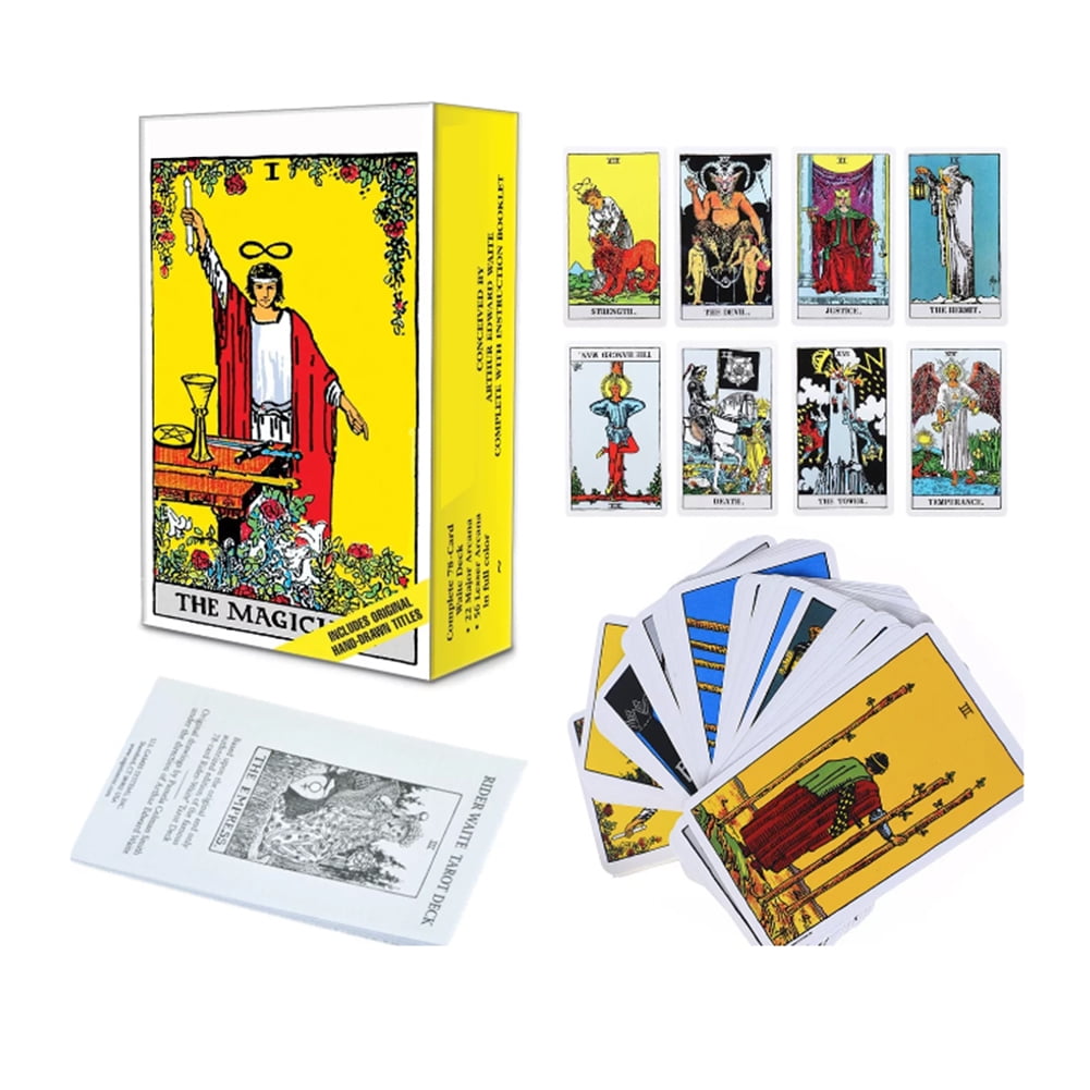 Baraja Tarot Gran Tamaño 12*7cm Baraja Tarot Inglesa Con Instrucciones ...
