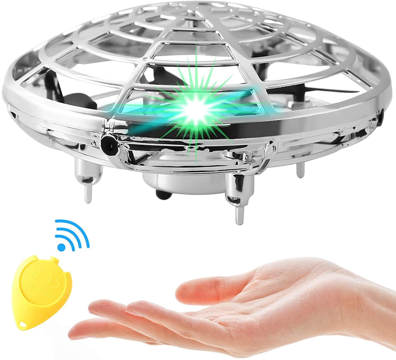 Flying Toy Mini Drone for Kid, Hand Controlled Flying Ball with LED ...