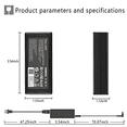 45W 19.5V 2.31A for HP Laptop Charger Blue Tip, HP Pavilion x360 11 13 ...
