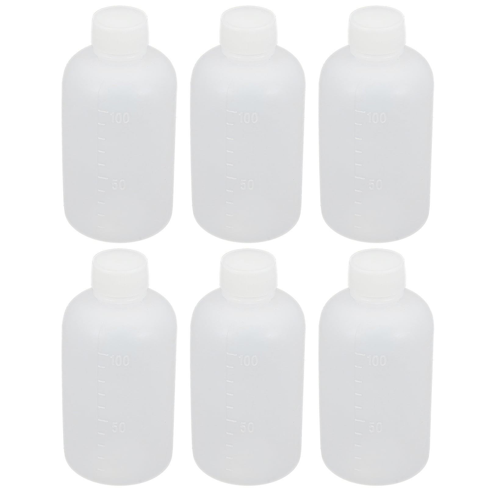 6 botellas de plástico para reactivos, 100 ml, para muestras químicas ...