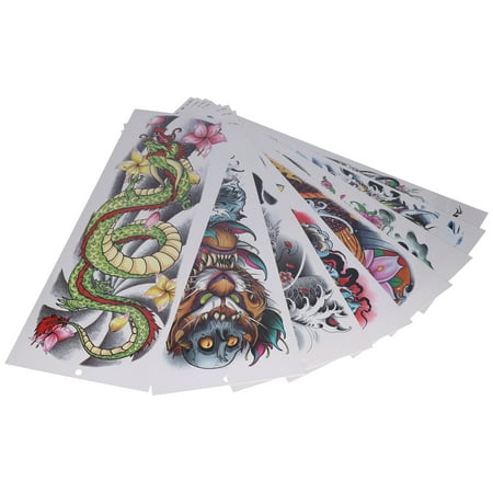 Full Arm Sticker, Extra Large Size Full Sleeve Temporary 8 Sheets For ...