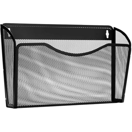 1 Pack Mesh Wall Mounted File Holder Metal Wall File Pocket Organizer ...