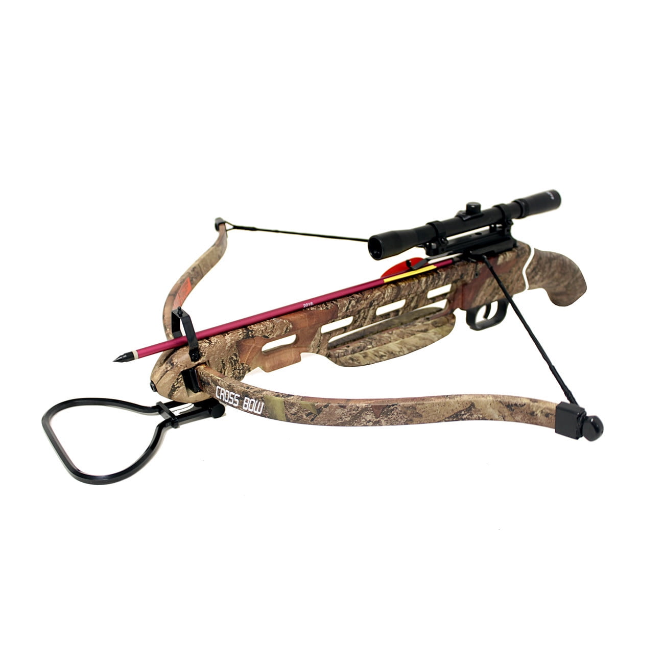 150 lbs Short Stock Pistol Real Wooden Hunting Crossbow 2 Arrows ...