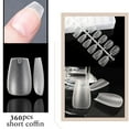 Pack of 360 Nail Tips, Full Cover Ballerina False Nails Tips, Coffin ...