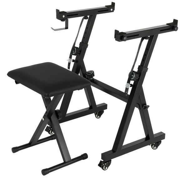 Knox Gear Z-Style Adjustable Keyboard Stand - Sturdy Height & Width ...