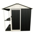 Outdoor Storage Shed 6 x 4 FT Outdoor Storage Shed with Rack Metal ...